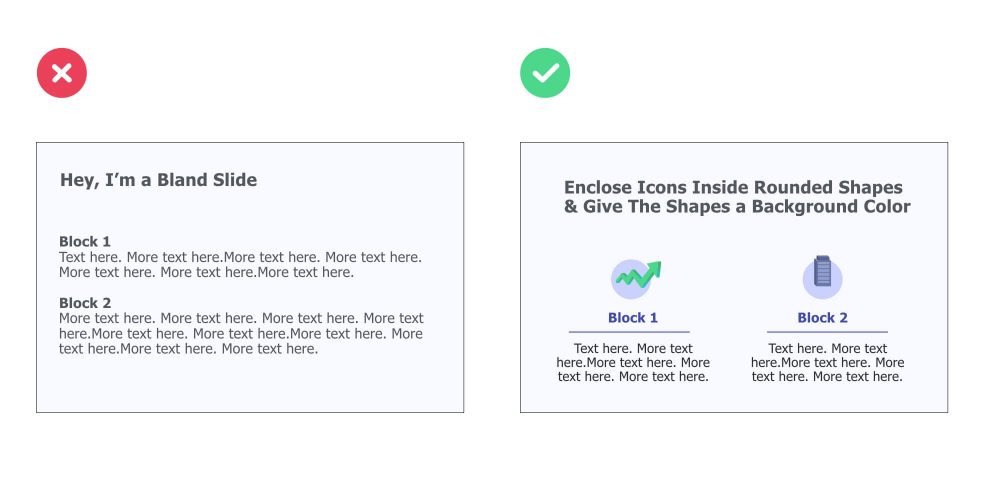Enclose Icons Inside Shapes - PPTPOP