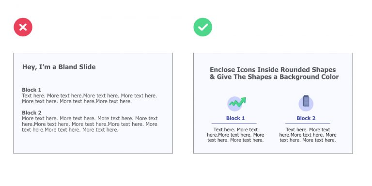 Enclose Icons Inside Shapes - PPTPOP